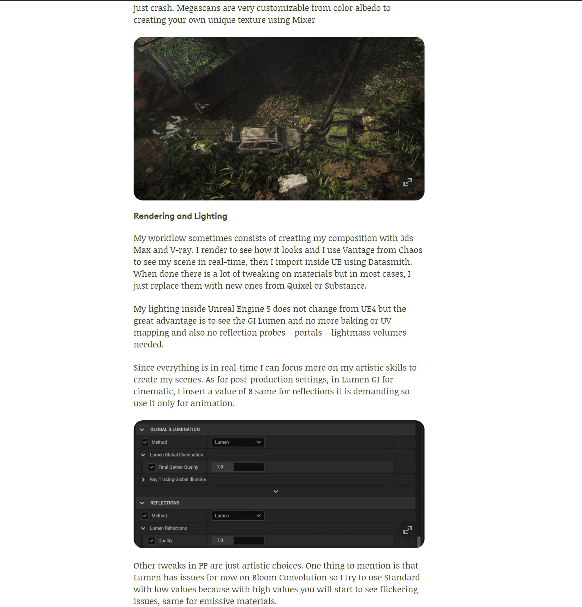 Pasquale Scionti - 80 LEVEL Article Using Megascans & UE5 to Create Environments