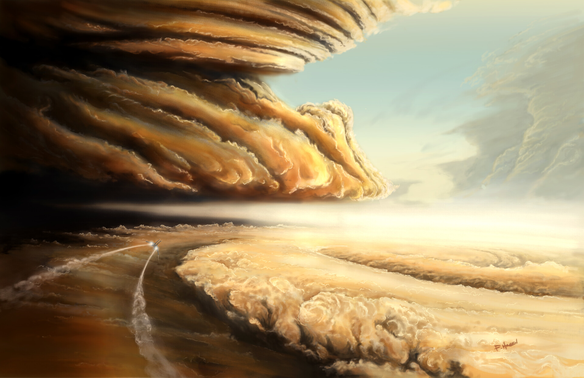 ArtStation - Jupiter's Cloud tops