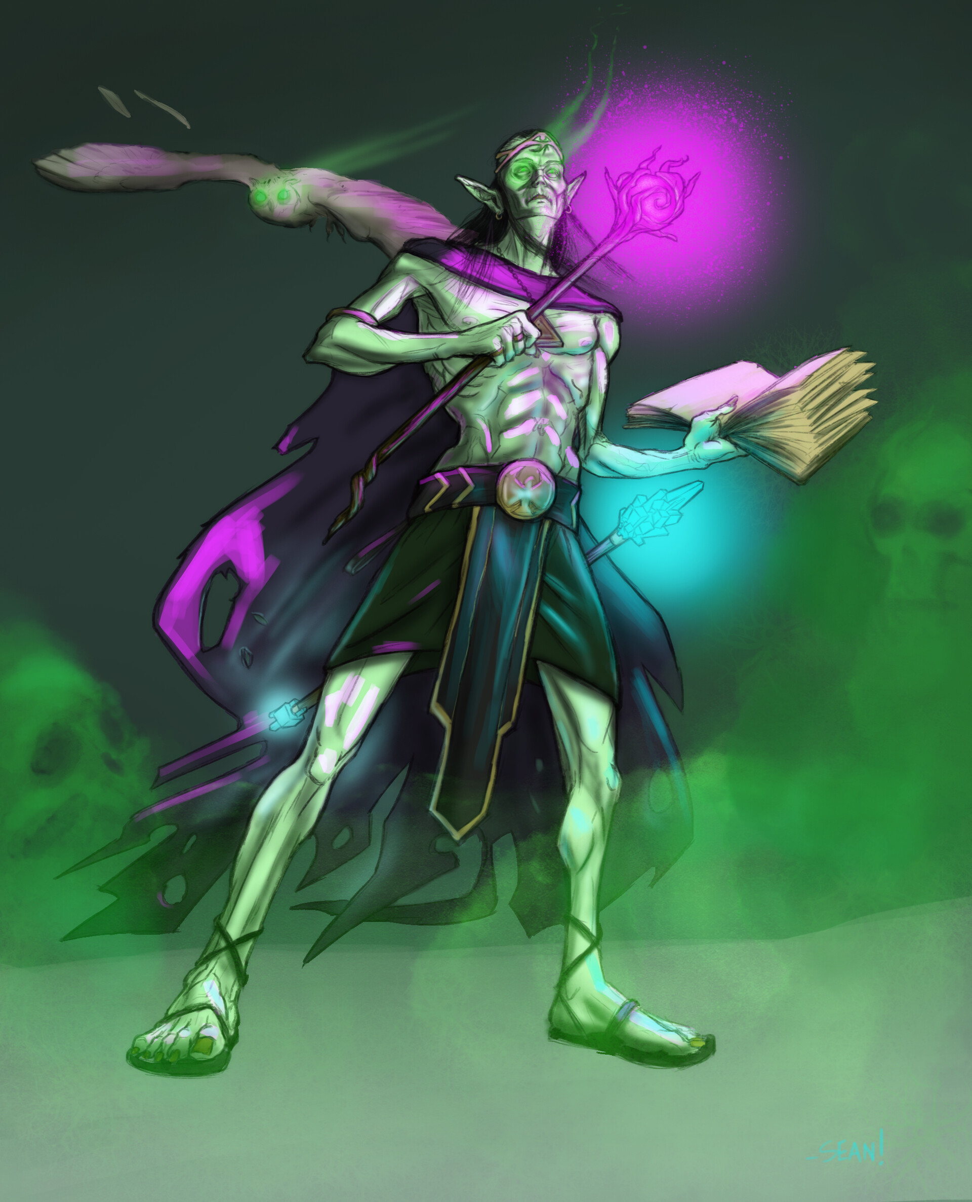 ArtStation - DnD Elf Necromancer