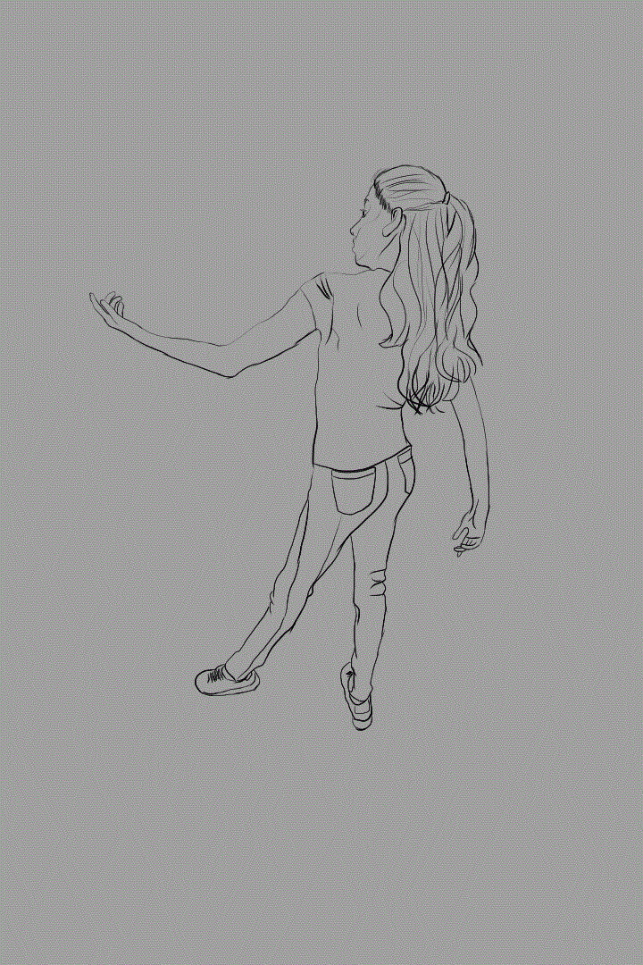 ArtStation - Rotoscopy practice of 360° turn-around