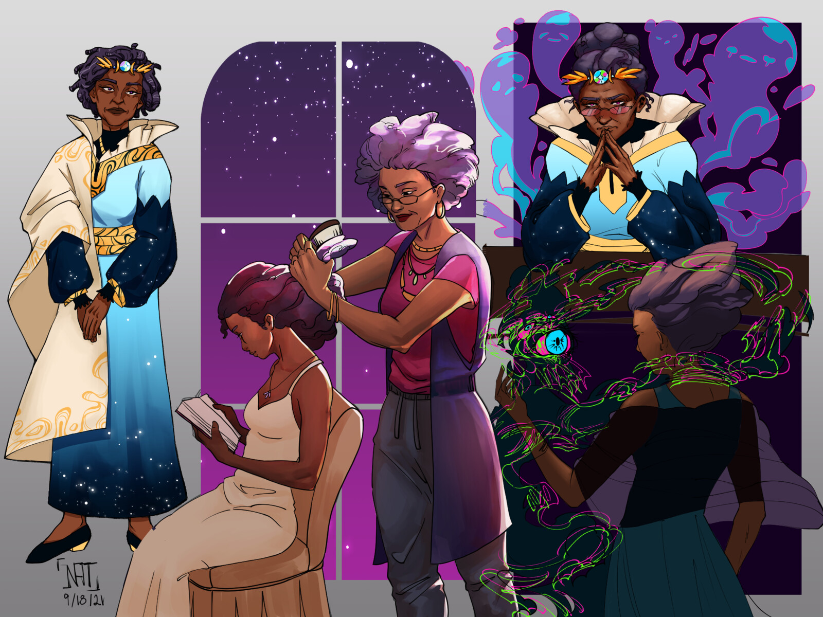 Nat Lee - Lucinda Dauphin Concept Art - Lunar Beach