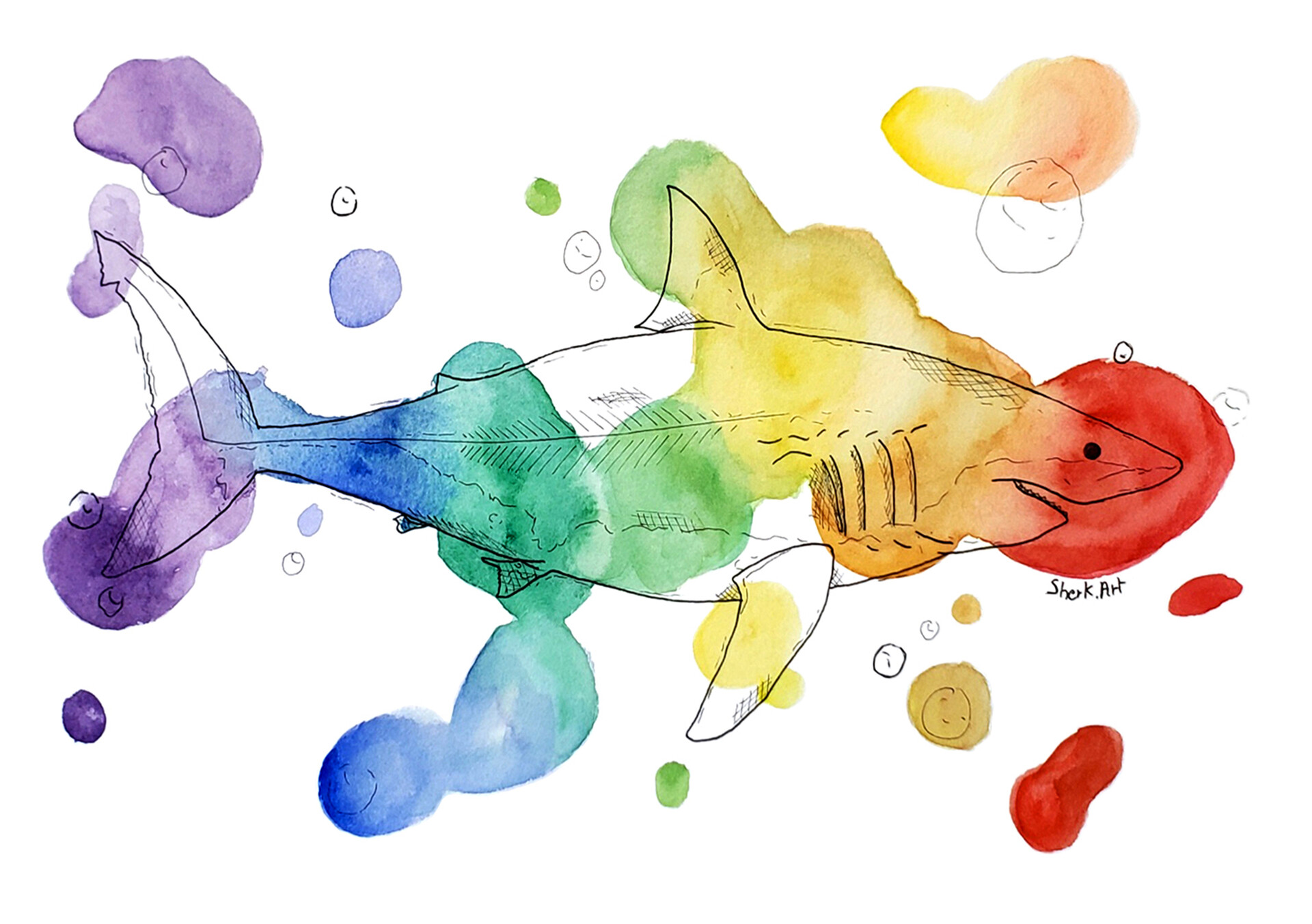ArtStation - Rainbow Shark