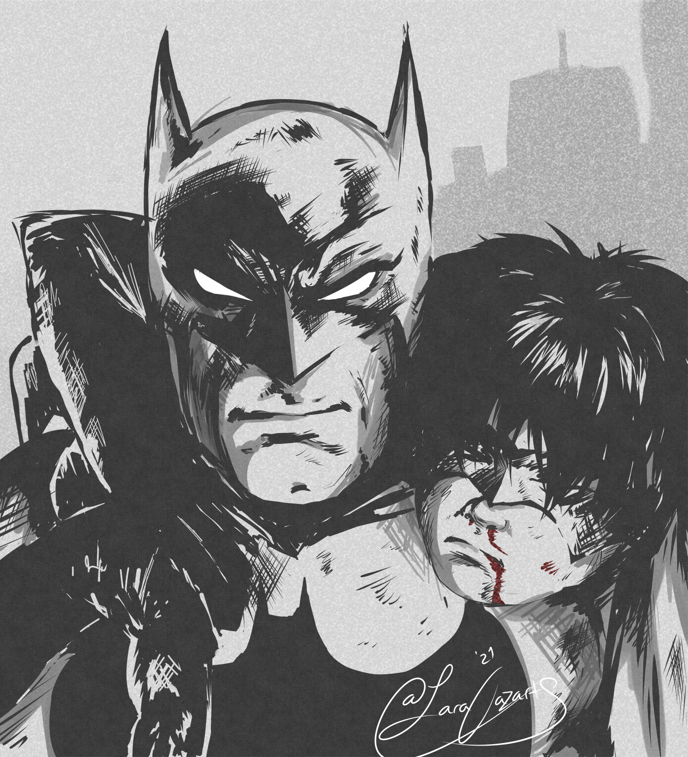 ArtStation - Batman carrying Jason