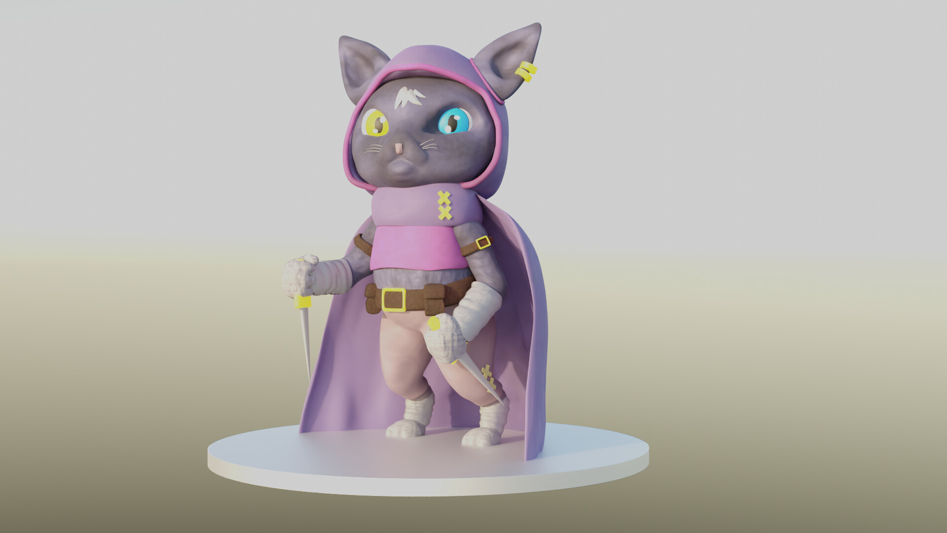 ArtStation - Shinobi Cat Cartoon