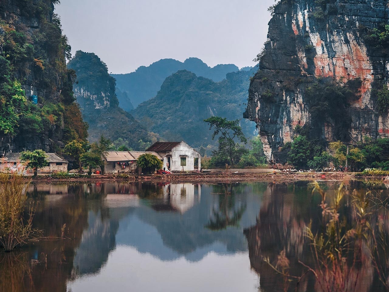 ArtStation - Photo of a house in a peaceful, quiet place with fresh air.