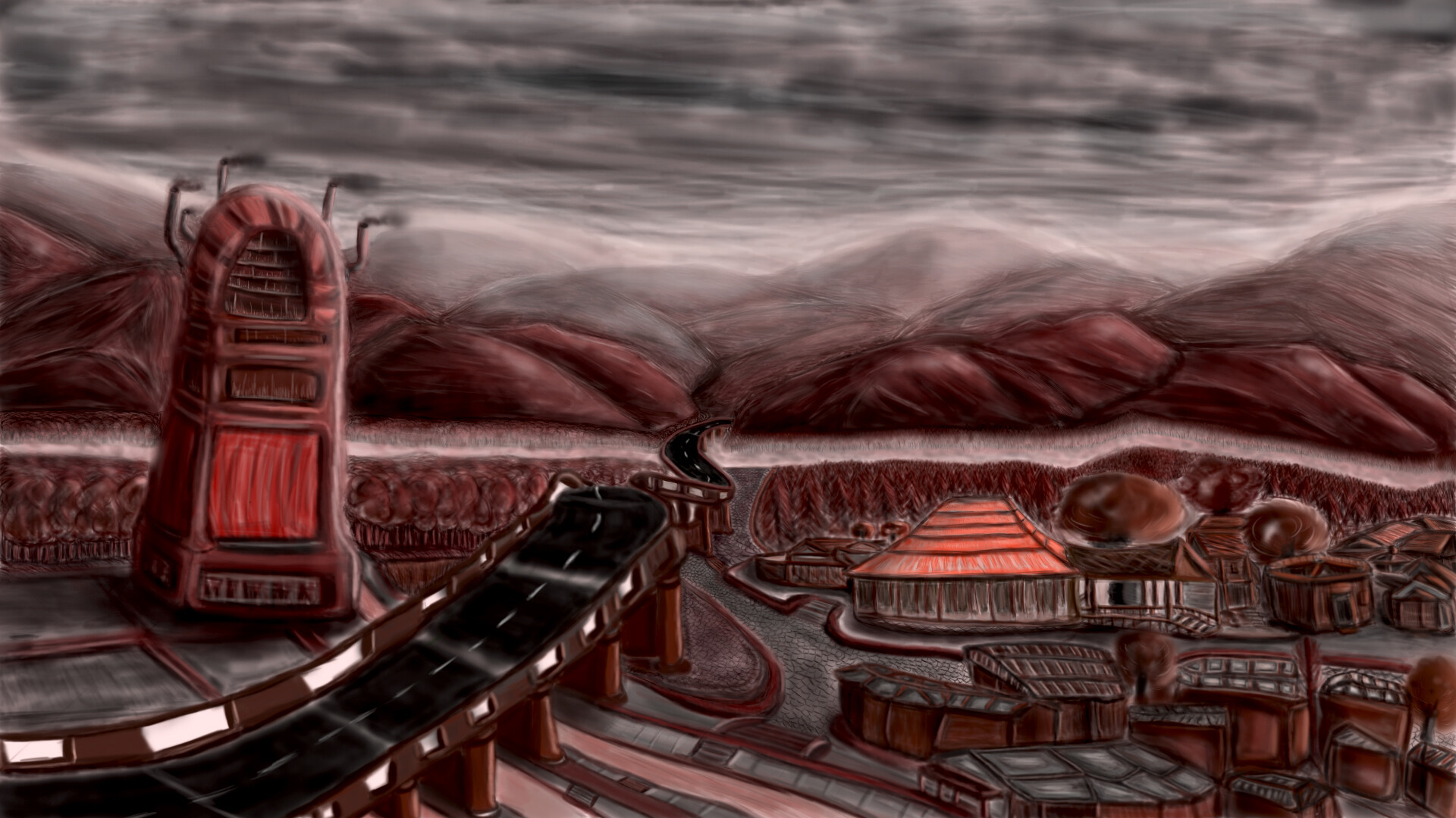 ArtStation - Red village