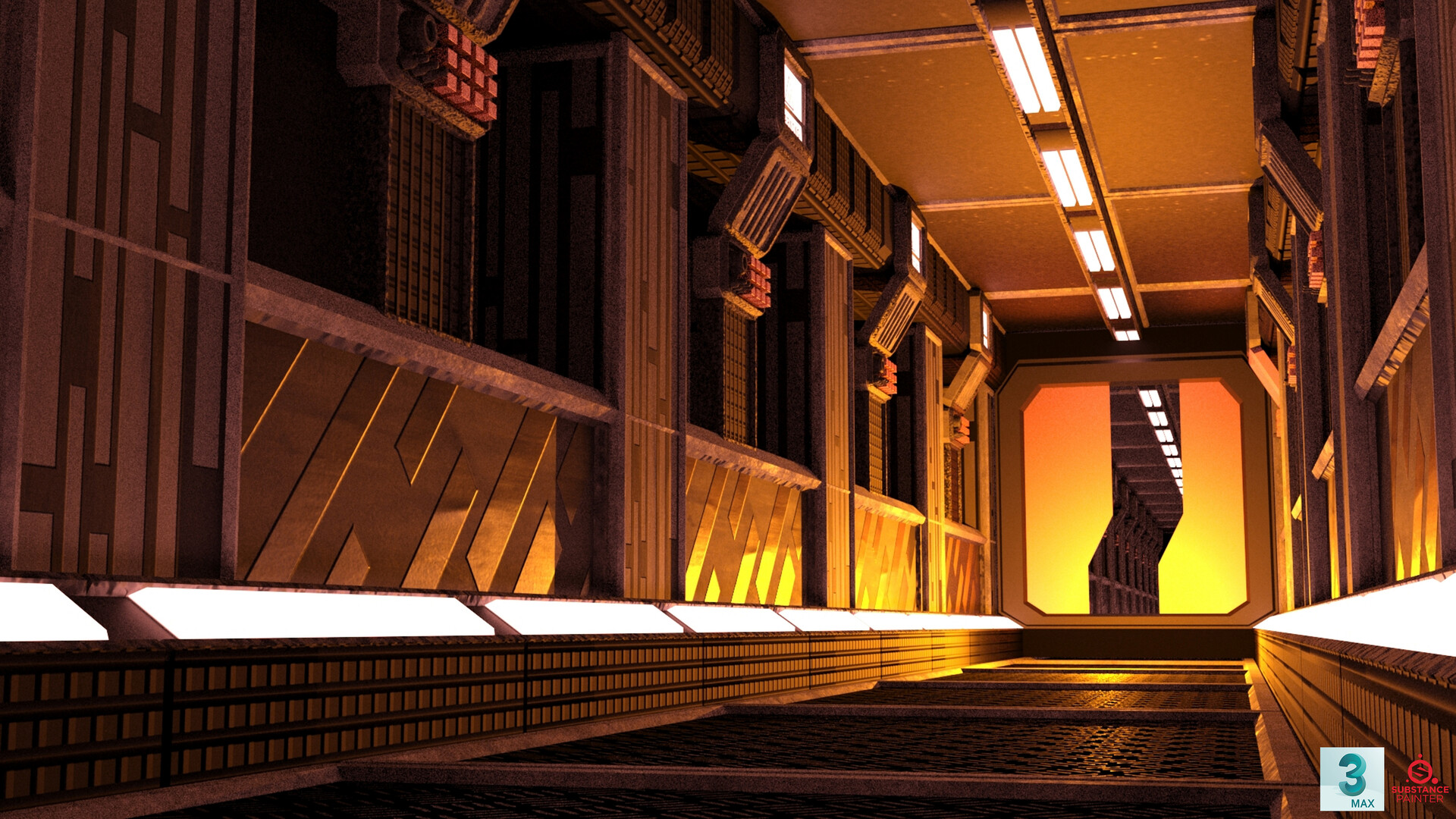 ArtStation - Sci-Fi Modular Hallway