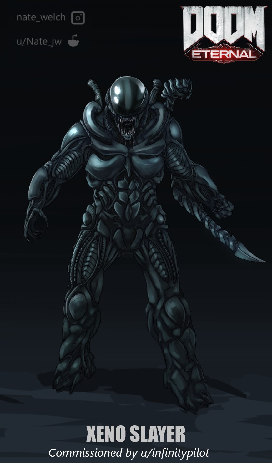 ArtStation - Xenomorph Slayer (Doom / Alien skin)