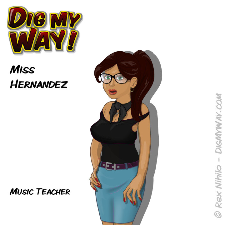 ArtStation - Character Miss Hernandez from "Dig My Way"