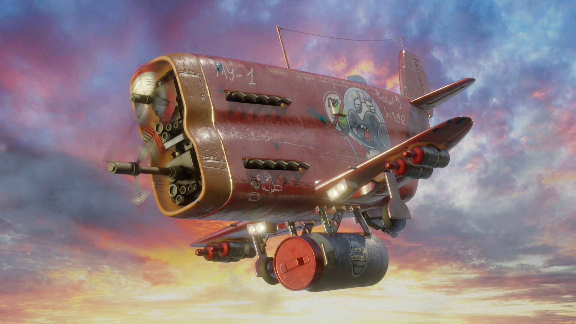 ArtStation - Mu-1 Airplane