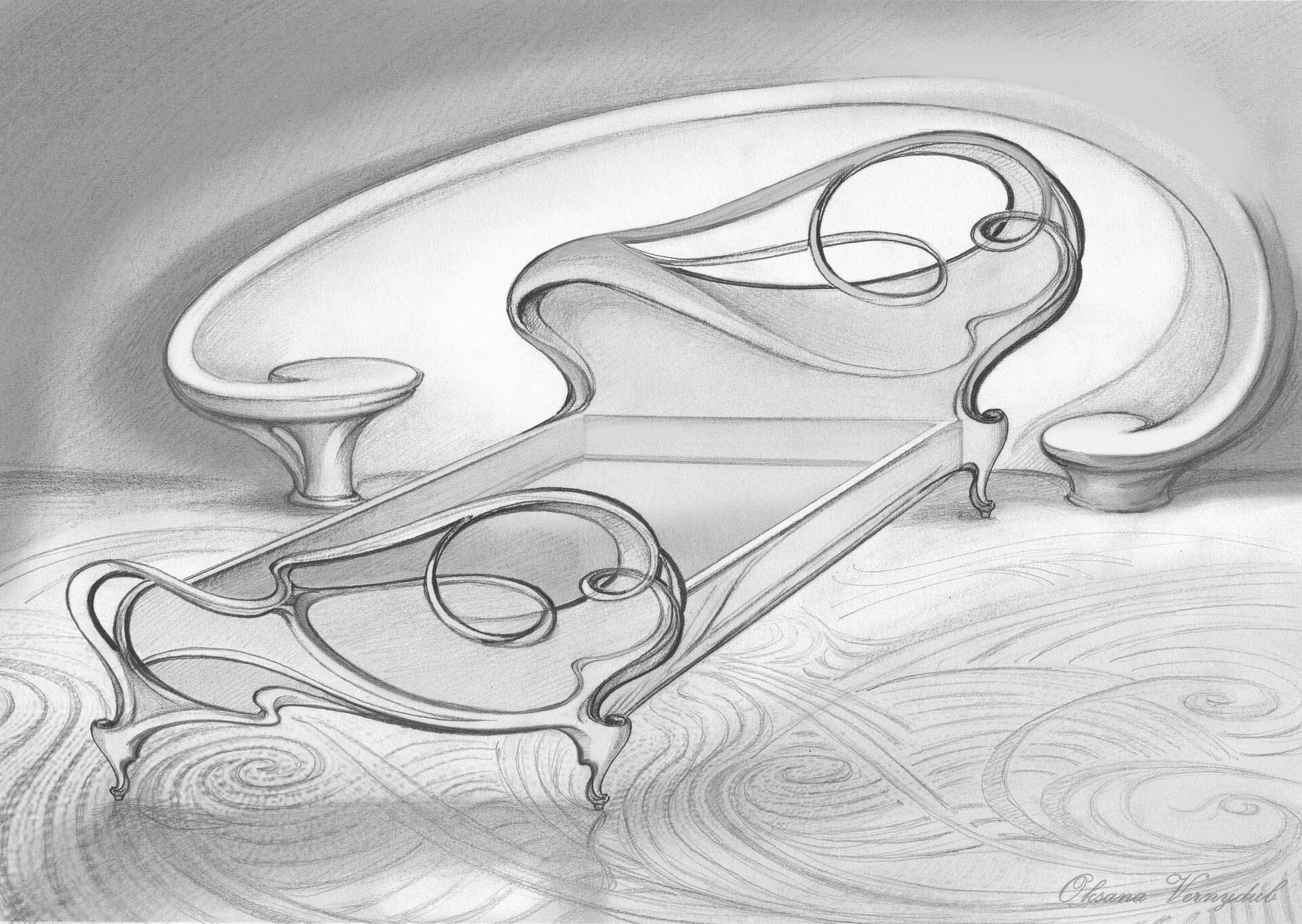 ArtStation - Fragments of fantasy interior sketches