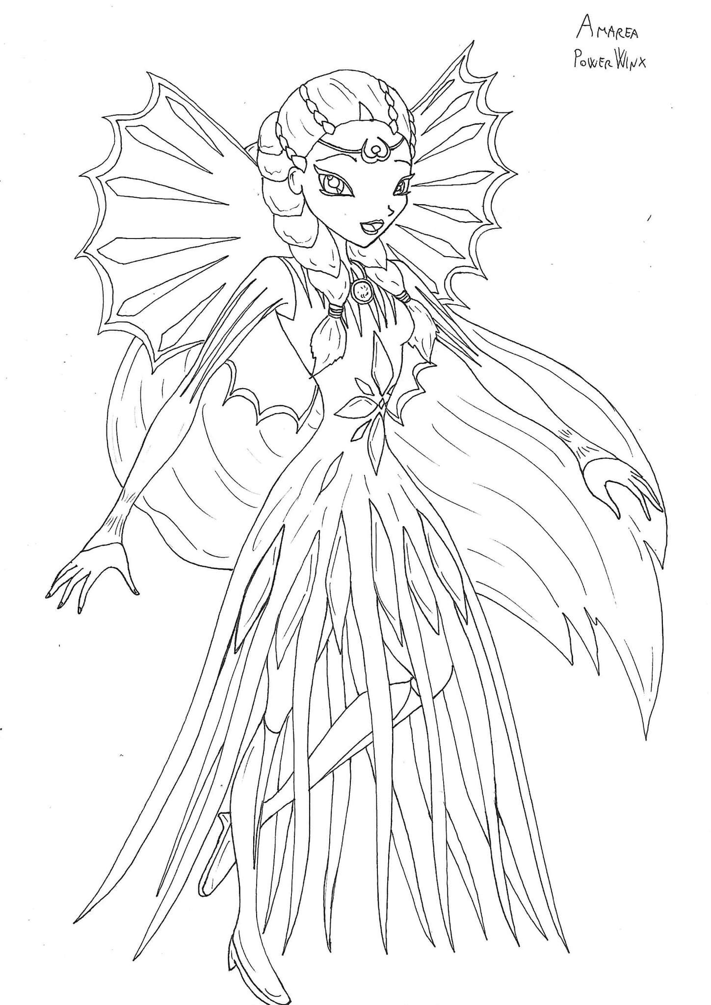 winx daphne coloring pages