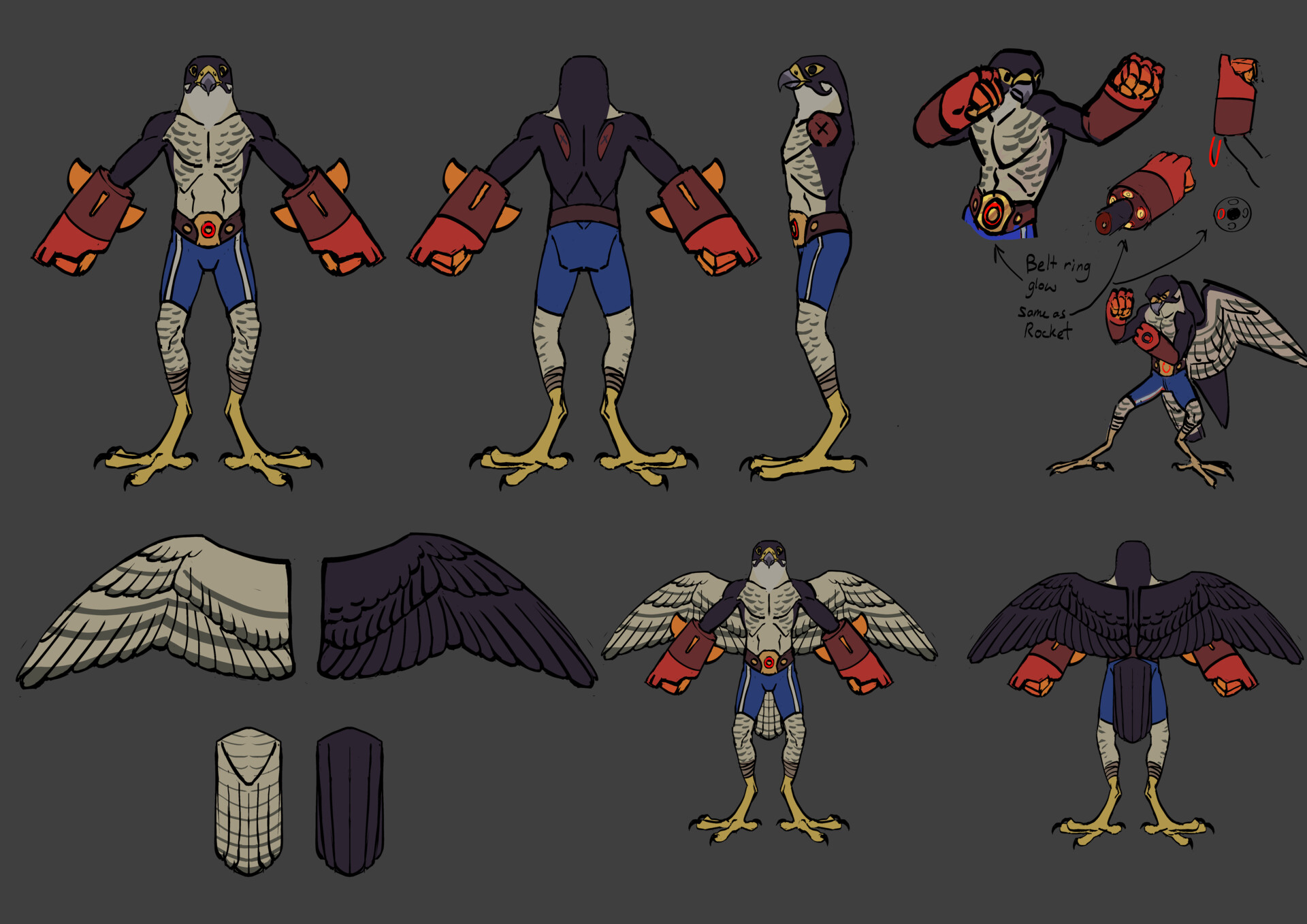 ArtStation - Sci-fi bird characters for Indie game