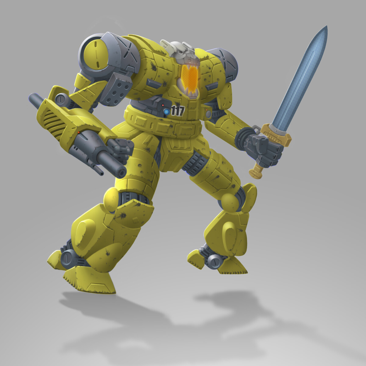 ArtStation - SP1-X Spatha Heavy Mech