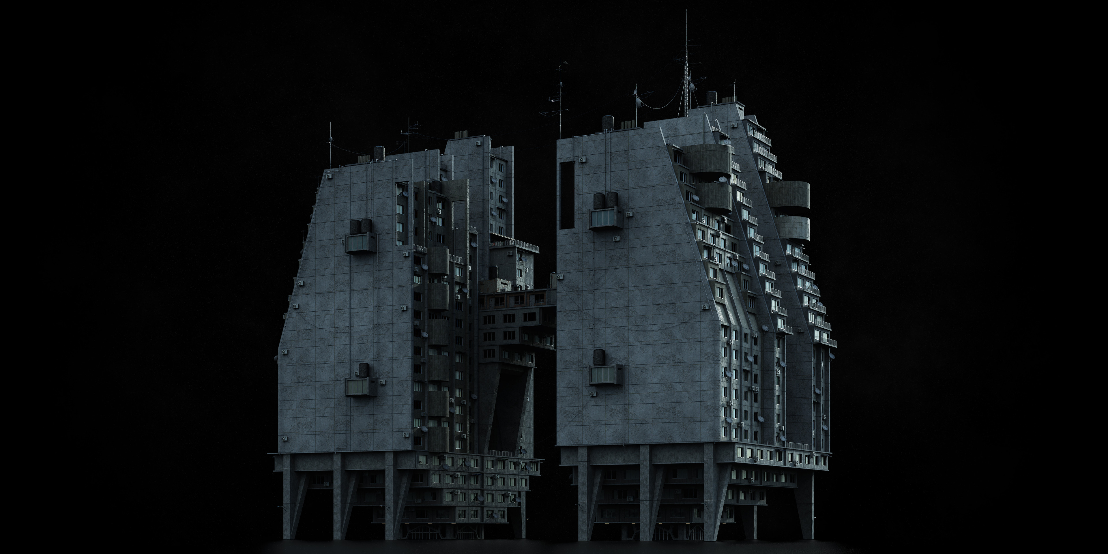 KitBash3D - SOVIET BLOCKS - 3D ASSET KIT