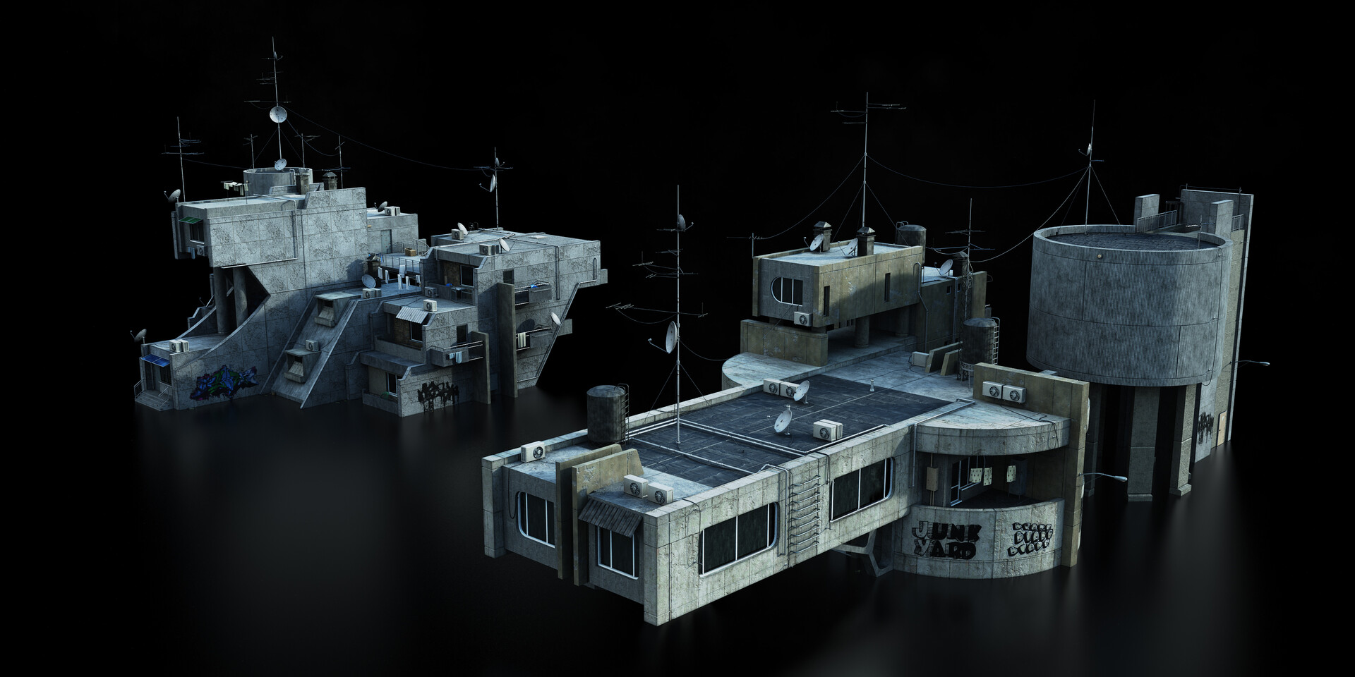 KitBash3D - SOVIET BLOCKS - 3D ASSET KIT