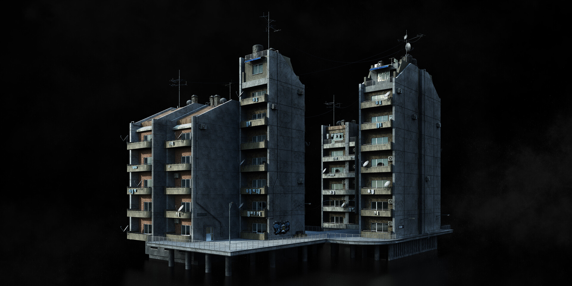 KitBash3D - SOVIET BLOCKS - 3D ASSET KIT