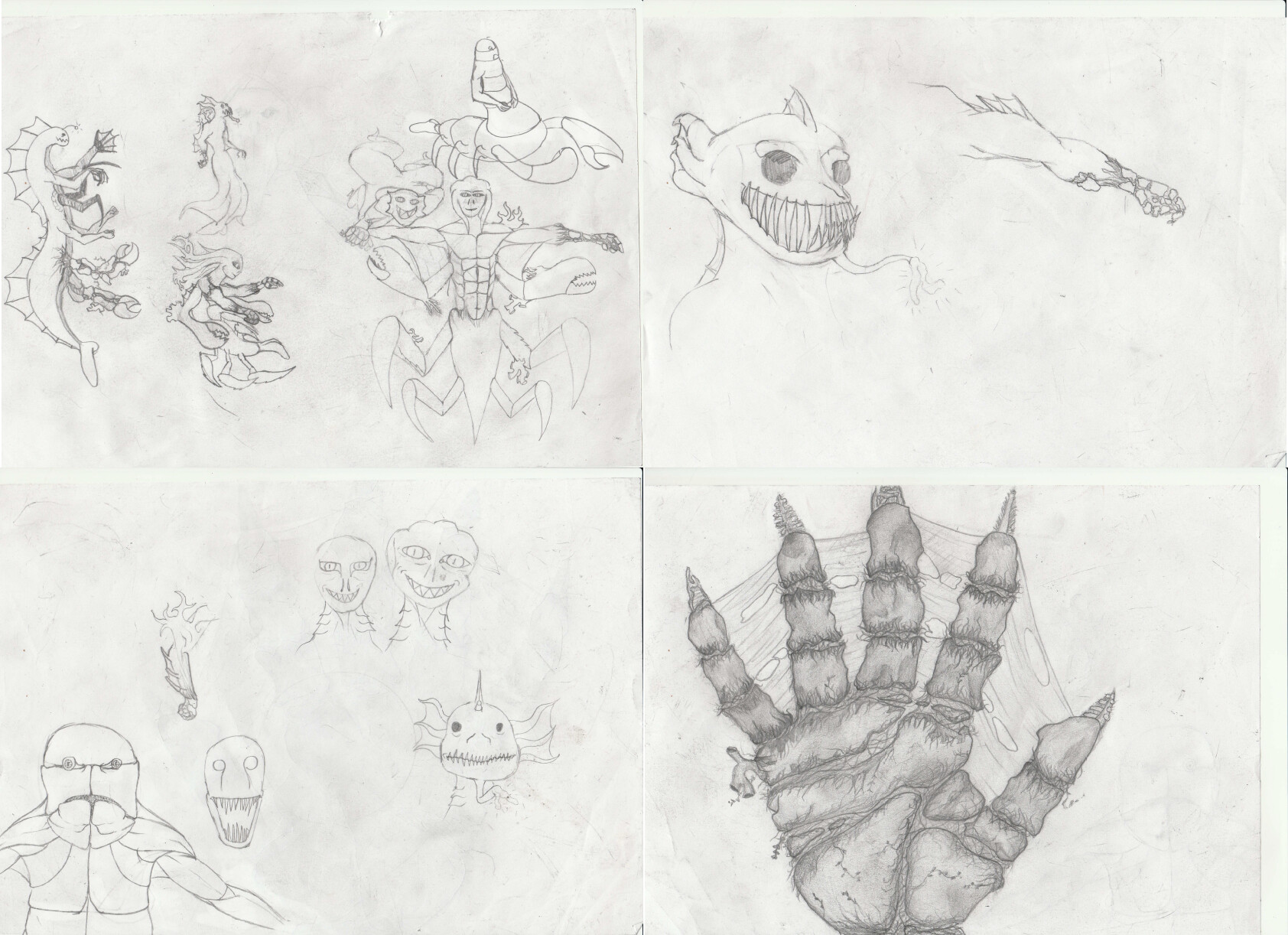 ArtStation - Sketches for 3d deep sea mermaid.