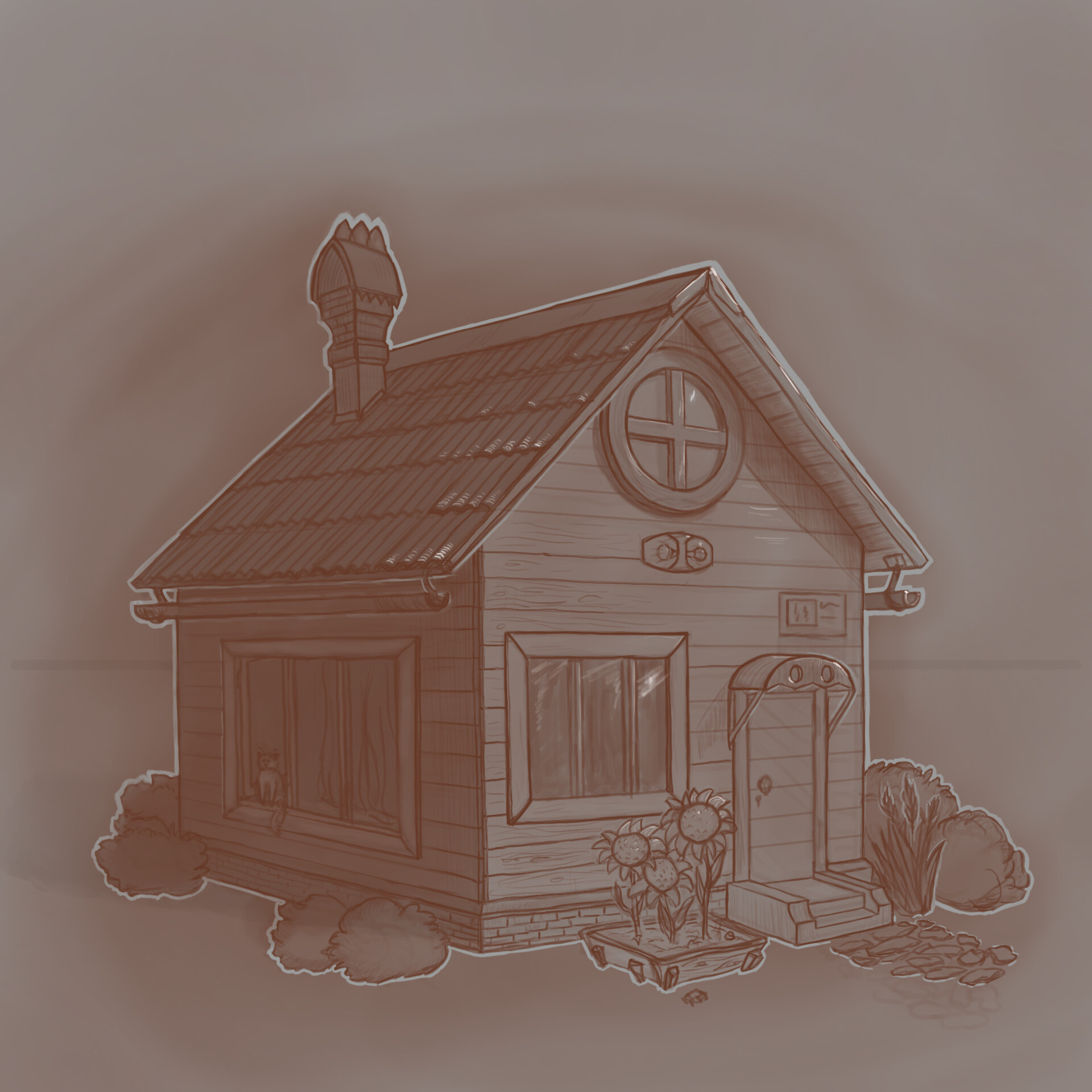 ArtStation - House sketch