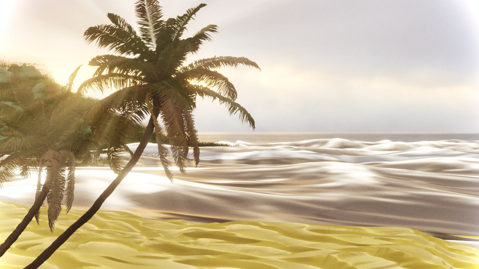 ArtStation - Palm Beach God Rays