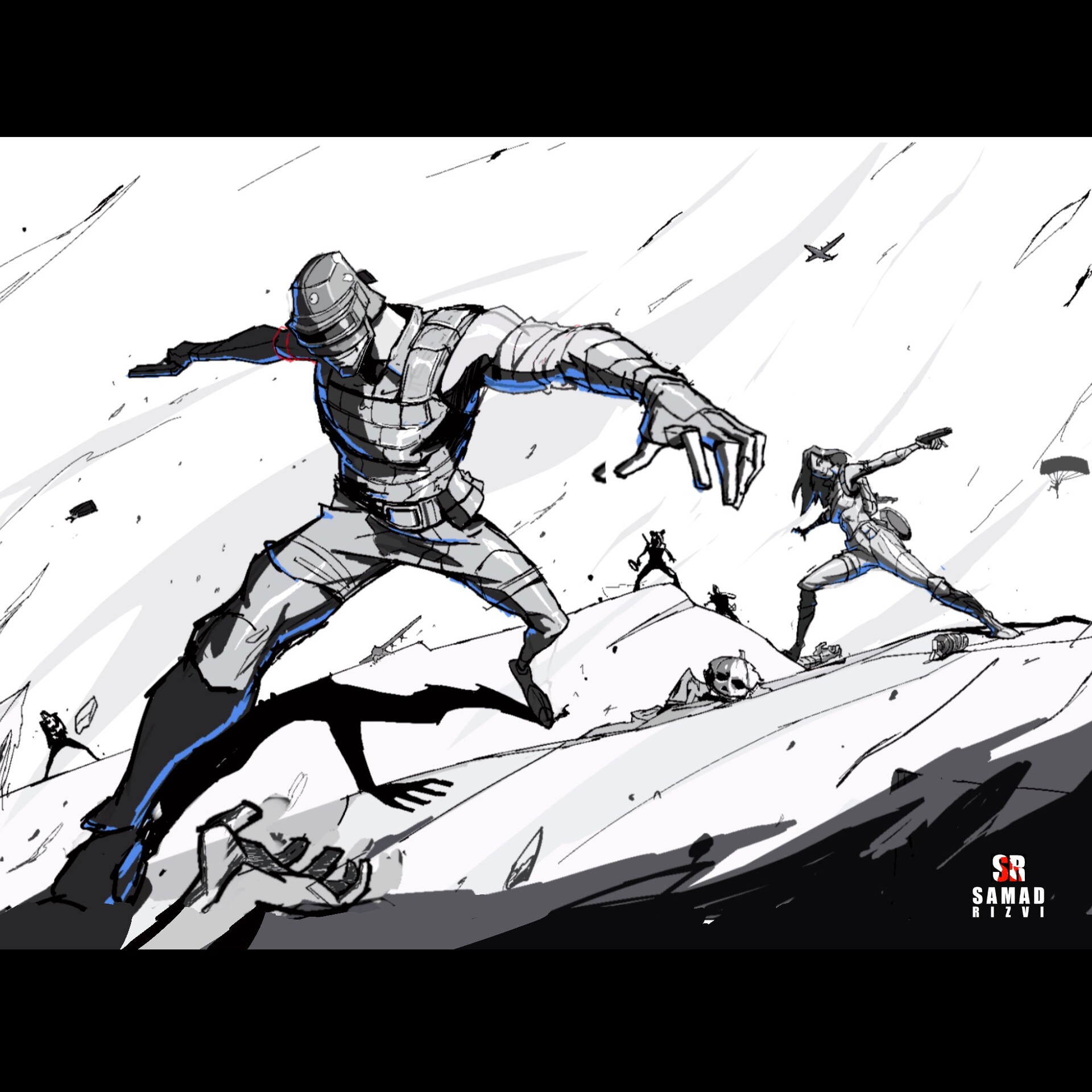 Samad Rizvi - Illustration for Pubg mobile Gully Squad.