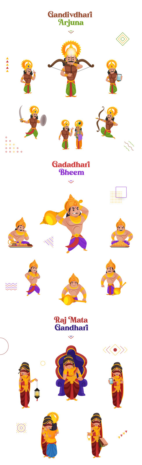Creative Hatti - Mahabharat - Cartoon Character Series