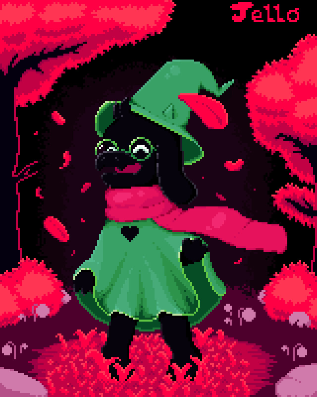 ArtStation - Ralsei in the Scarlet Forest!