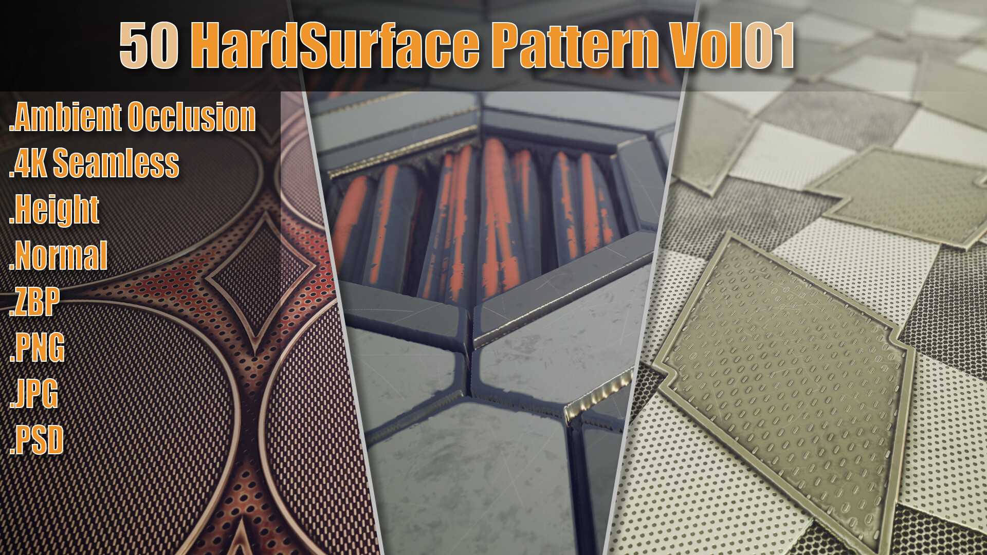 ArtStation - 50 HardSurface Pattern Vol01