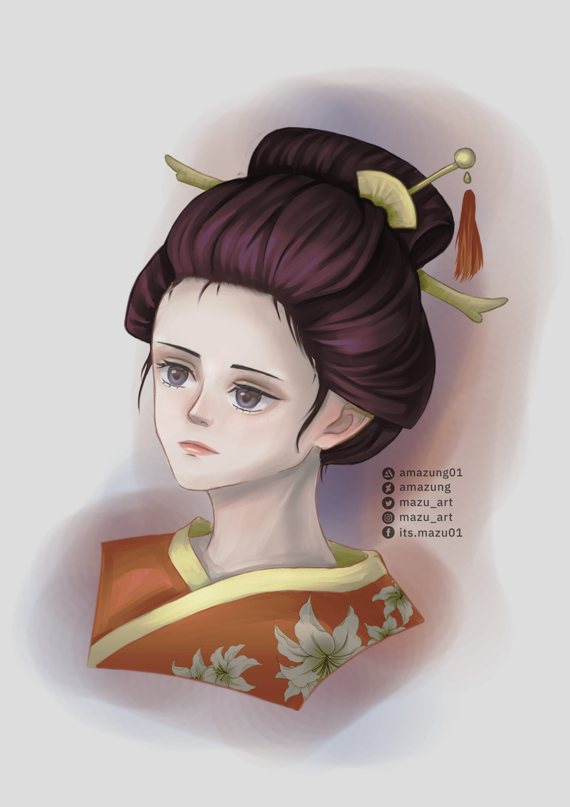 ArtStation - Japanese Woman - Geisha