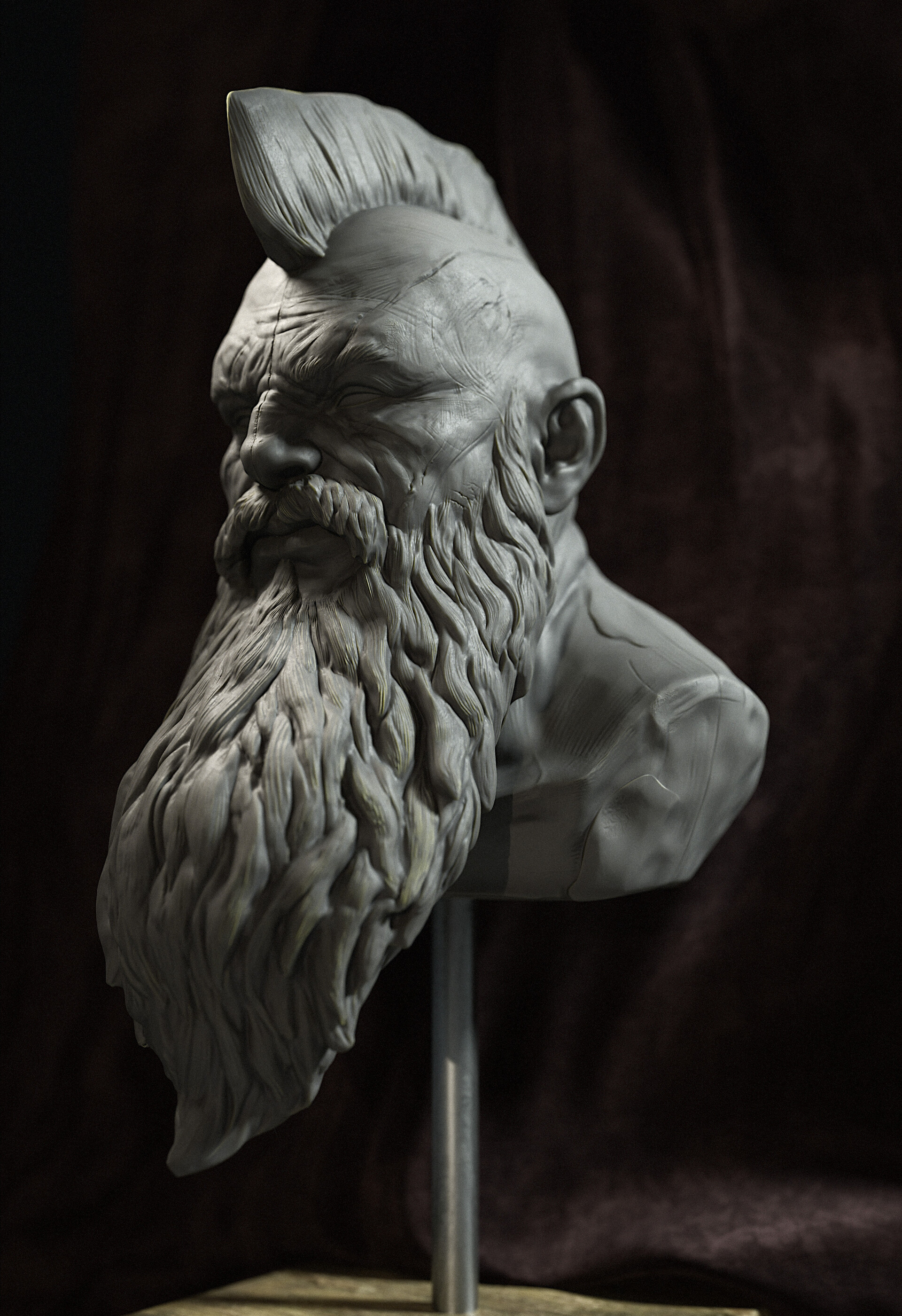 ArtStation - Dwarf bust.