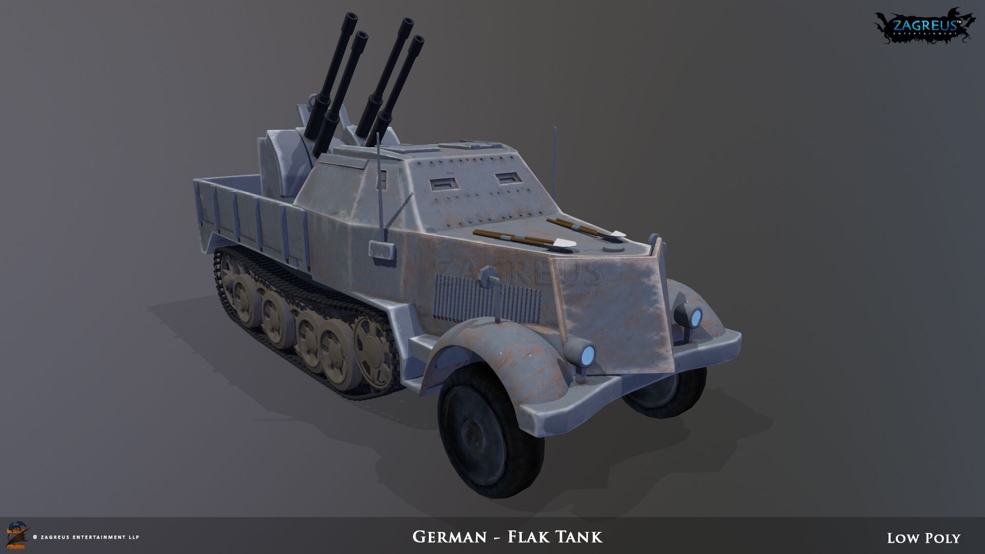 ArtStation - German - Flak Tank / Low Poly