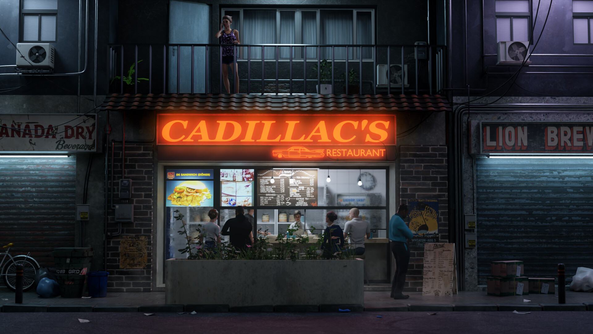 ArtStation - Fast food at night