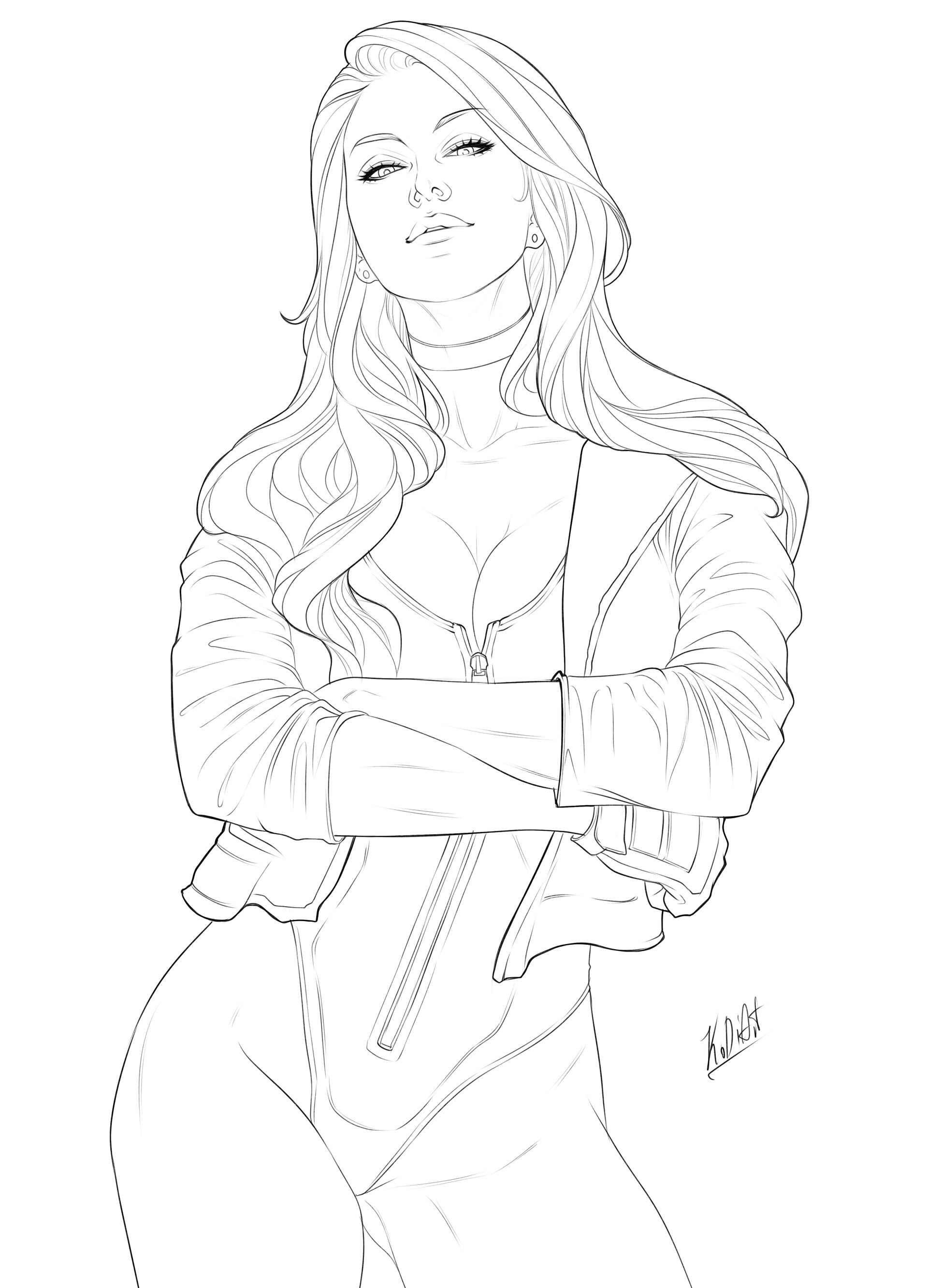 black canary coloring pages