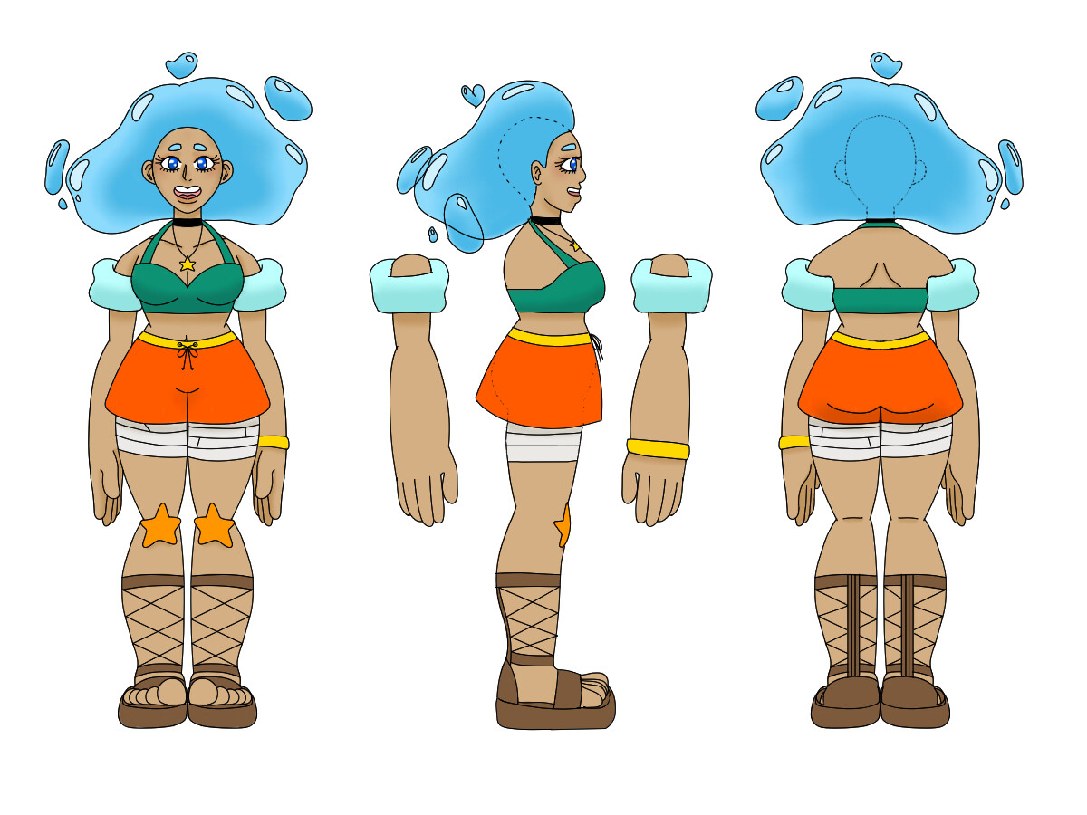 Derek Fox - The Girl with Water for Hair (WIP)