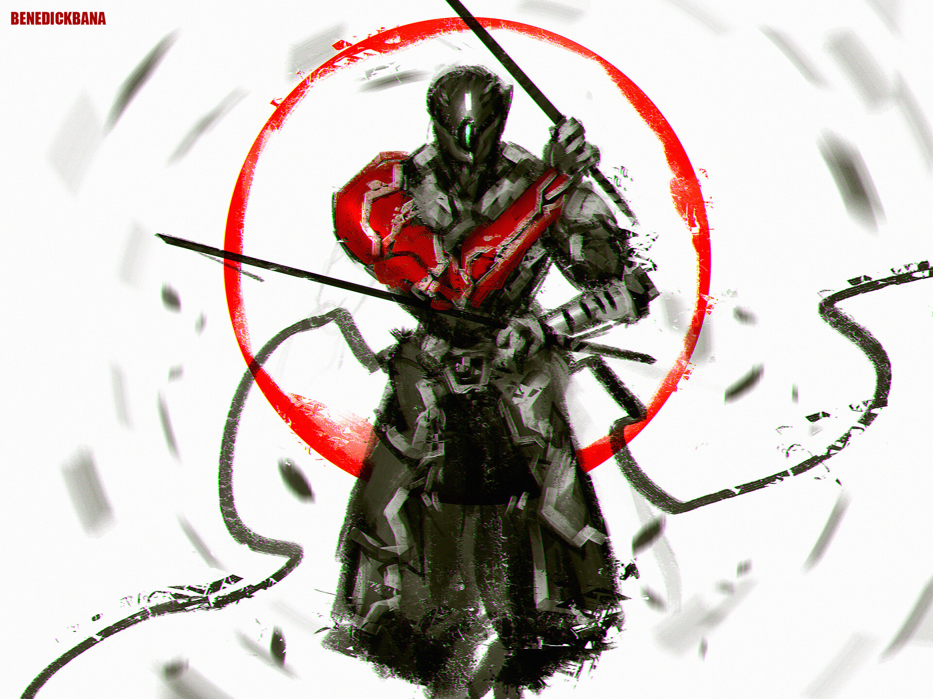 ArtStation - RED BARON CYBERPUNK NINJA