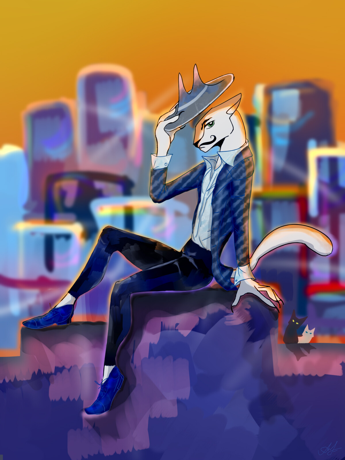 ArtStation - white cat