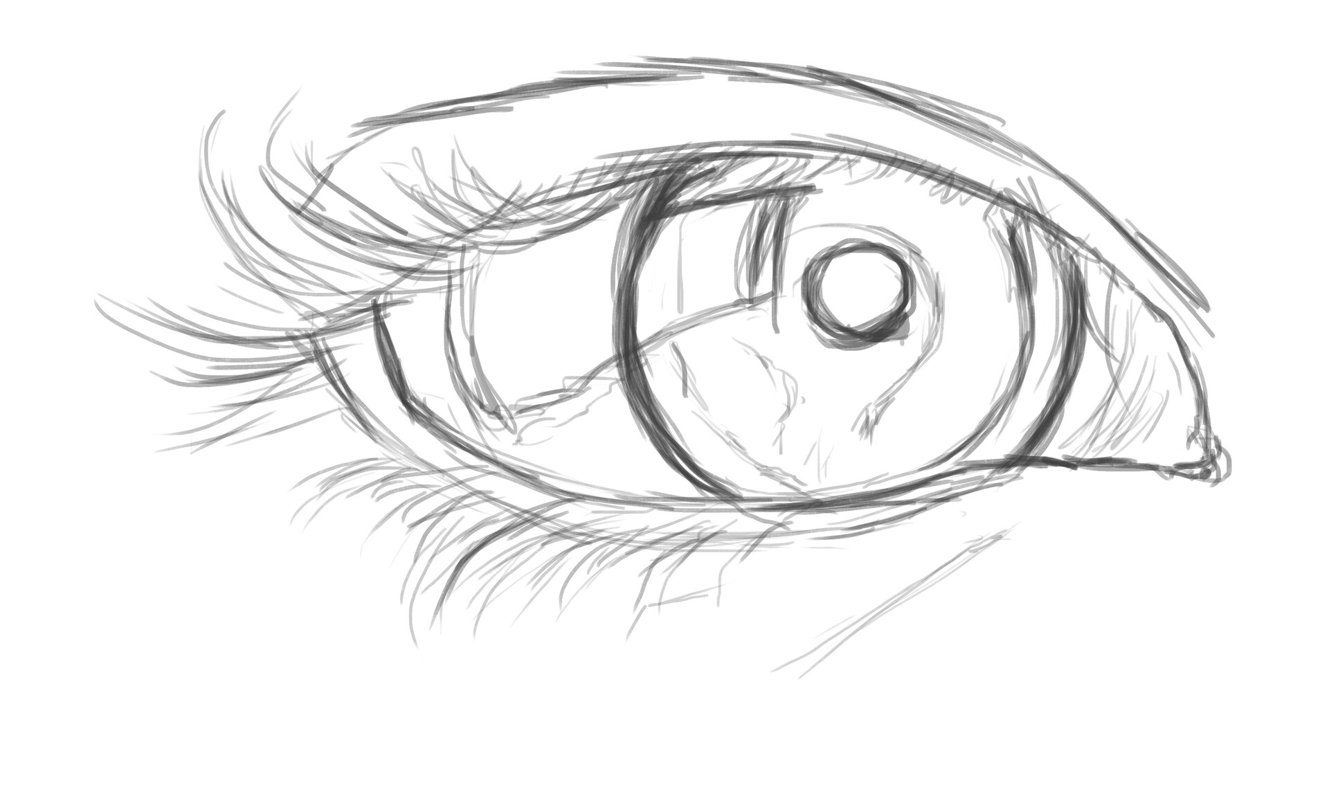 how to draw an eye digital art