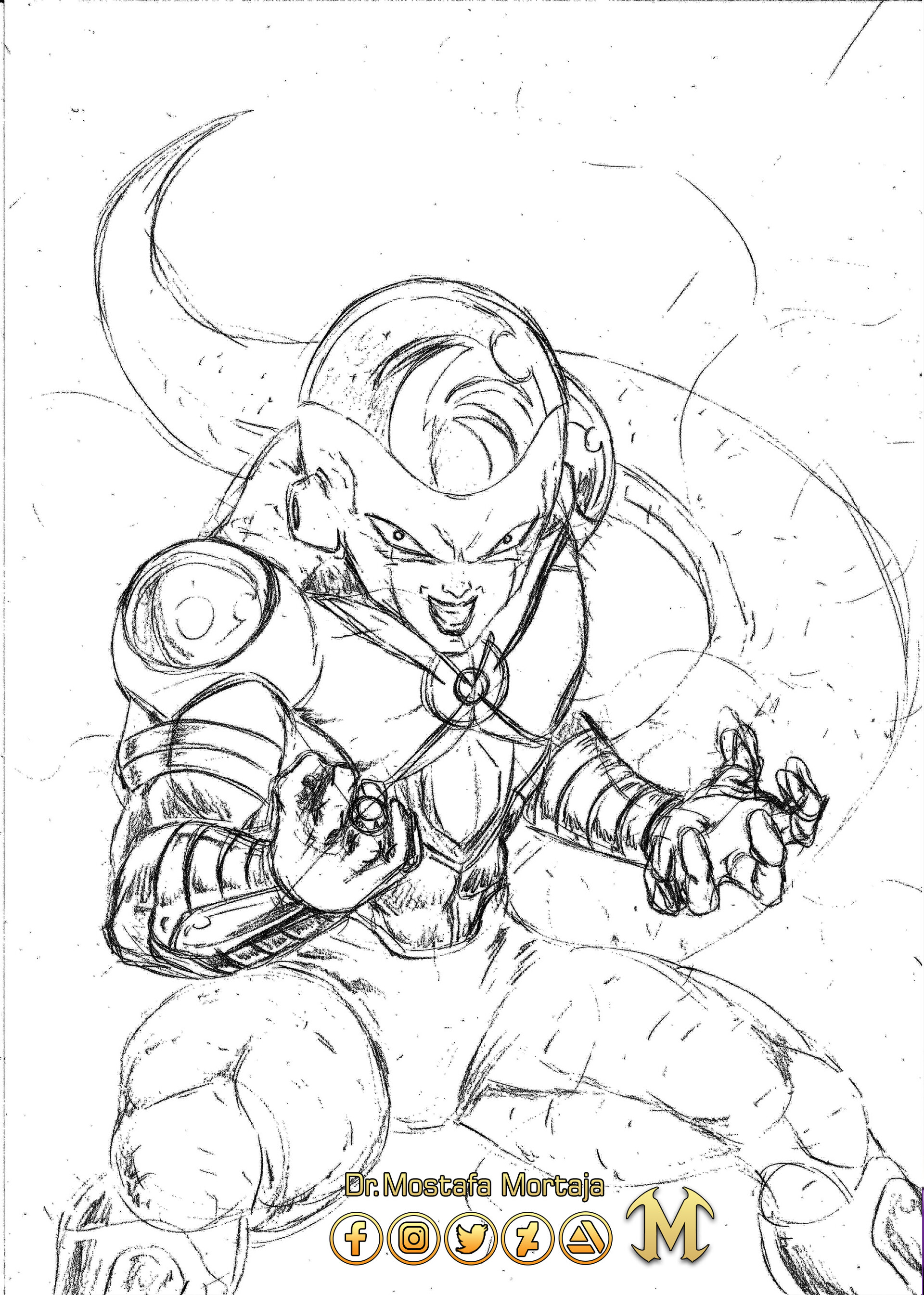 dragon ball z coloring pages frieza