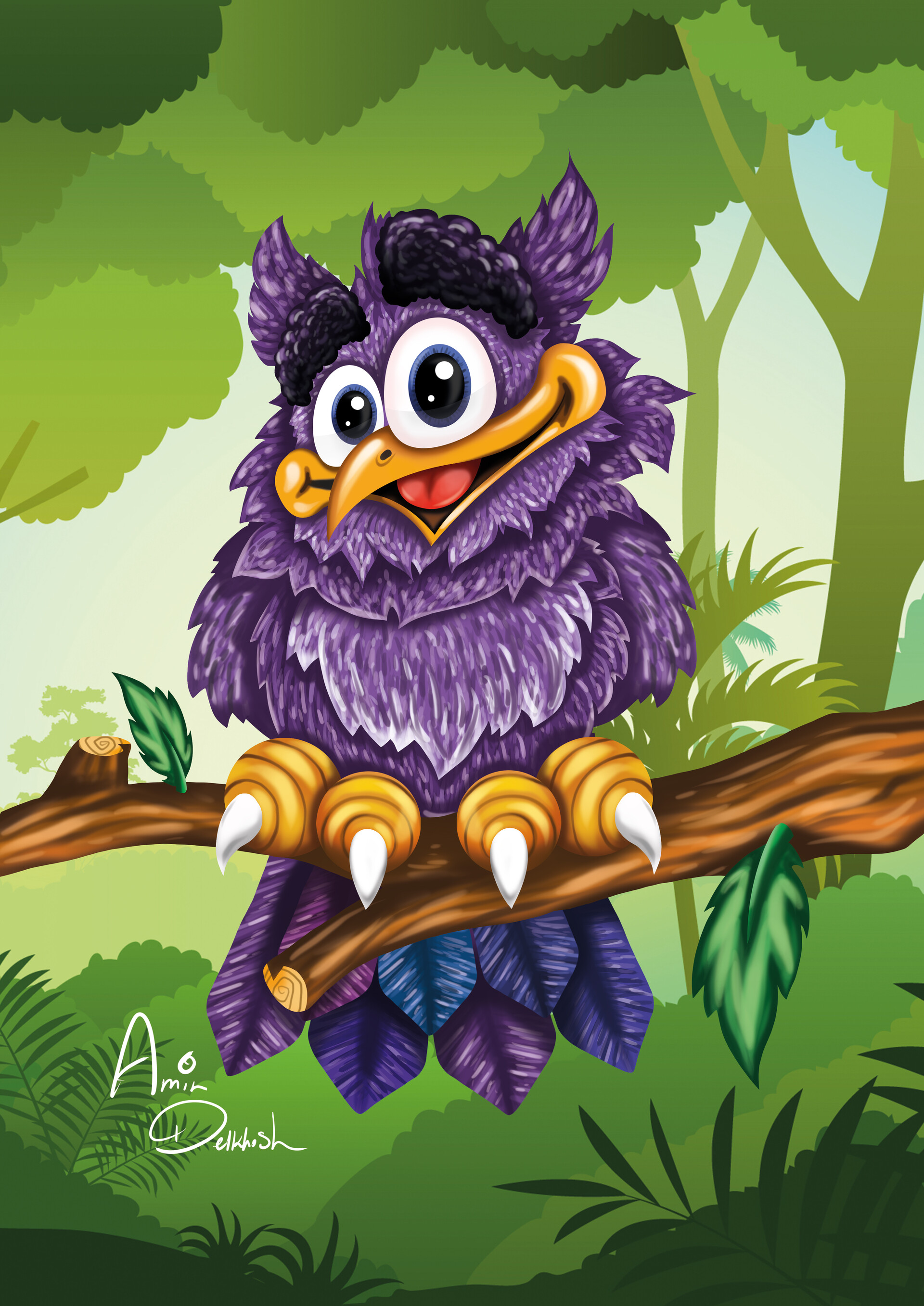 ArtStation - Smiling owl