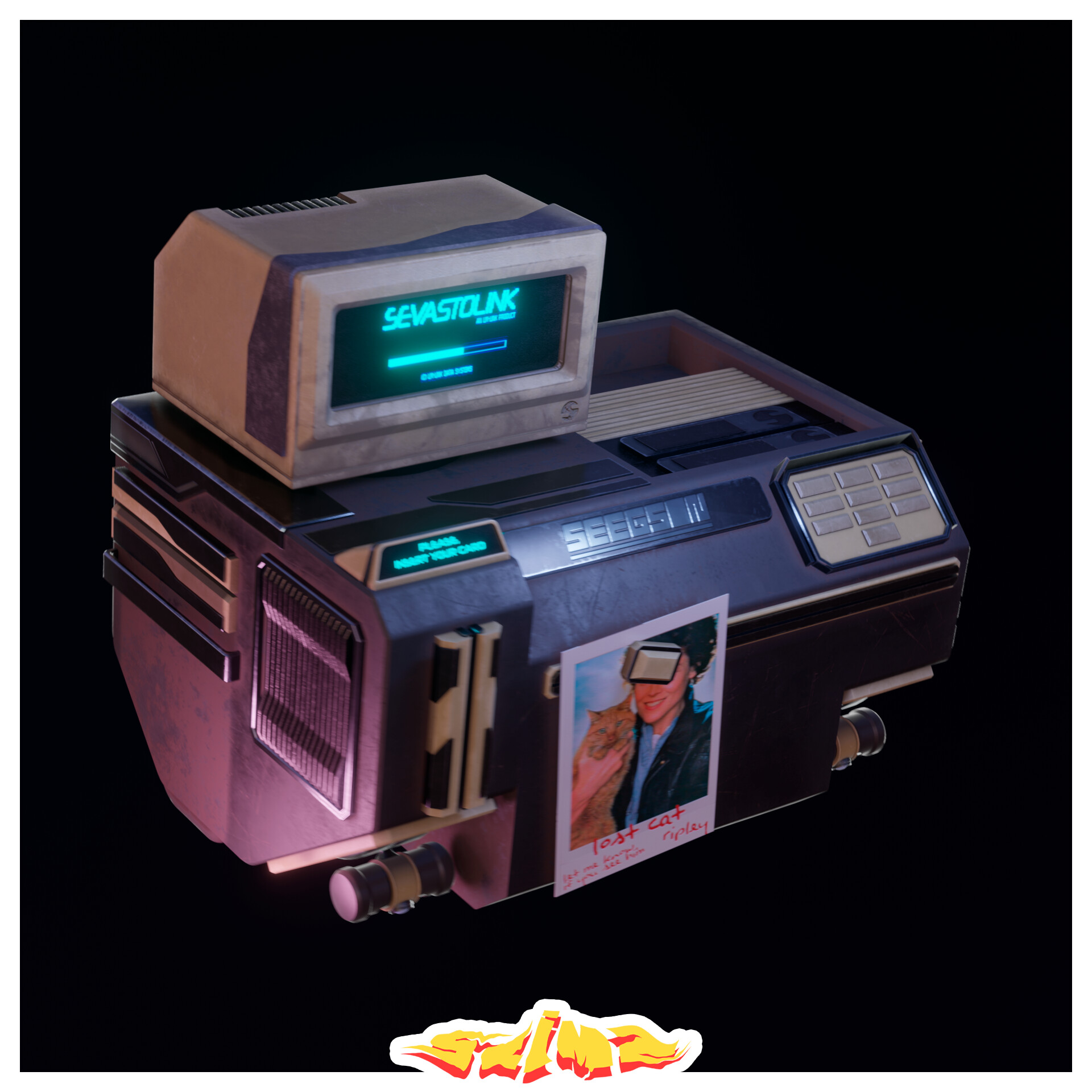 ArtStation - Alien Isolation inspired flying sci fi terminal