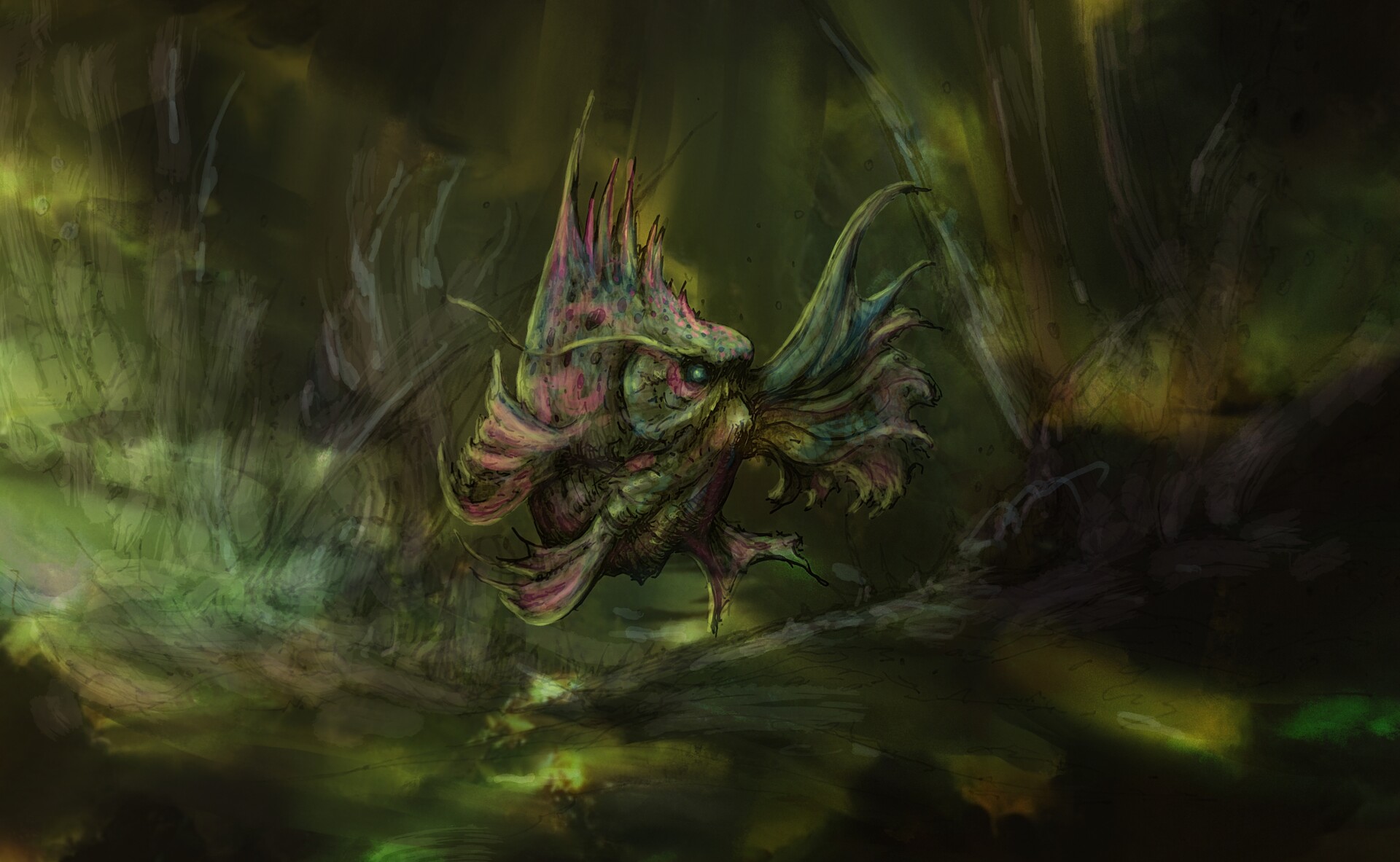 ArtStation - Fish painting