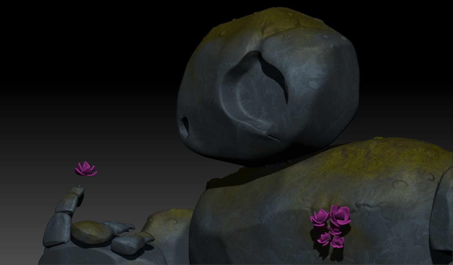 ArtStation - Golem and flower zBrush // Beauty and the beast