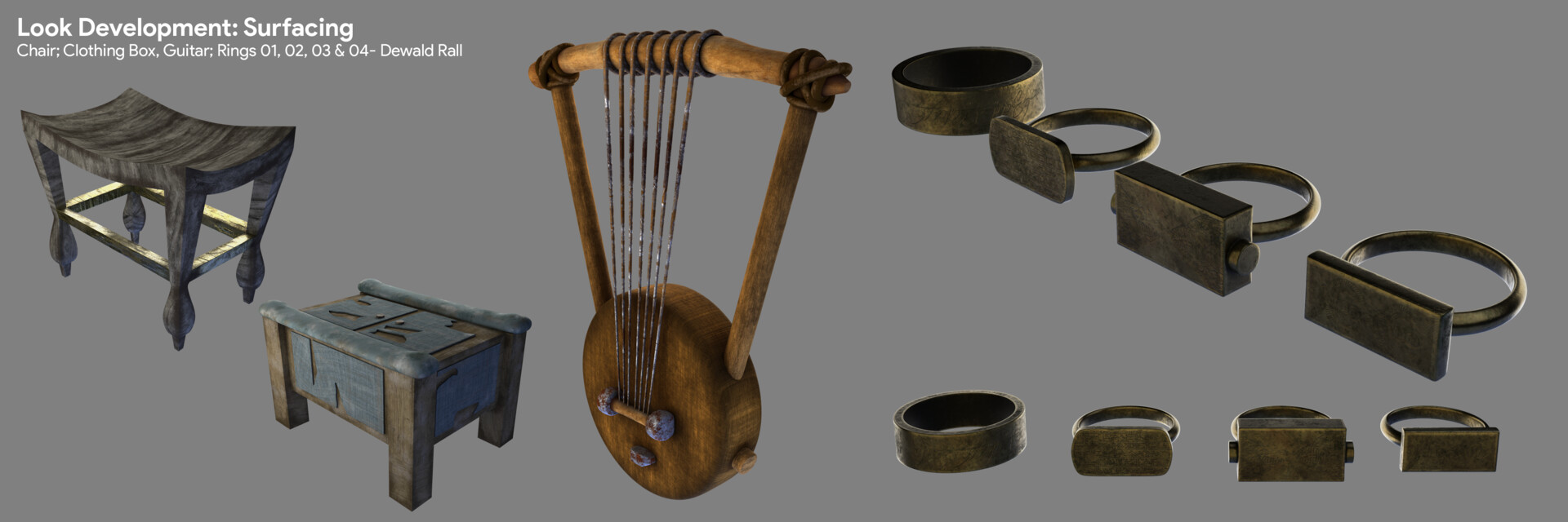 Dewald Rall - Short Film Character and Prop Surfacing (Student Work)