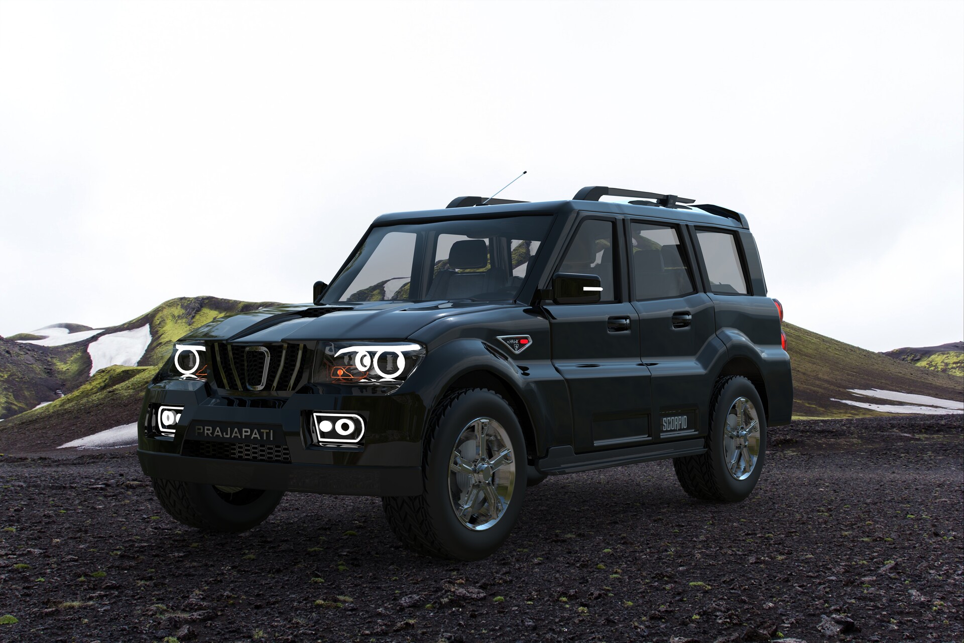 Black Scorpio Car Wallpapers