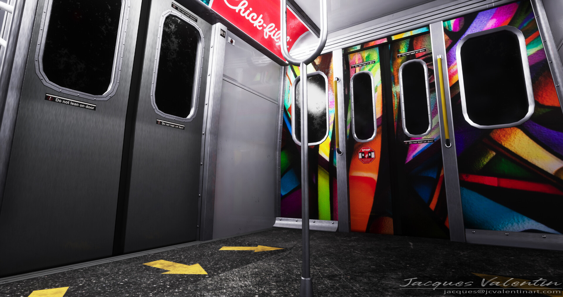 ArtStation - NYC R160 Subway Car (Project Breakdown)