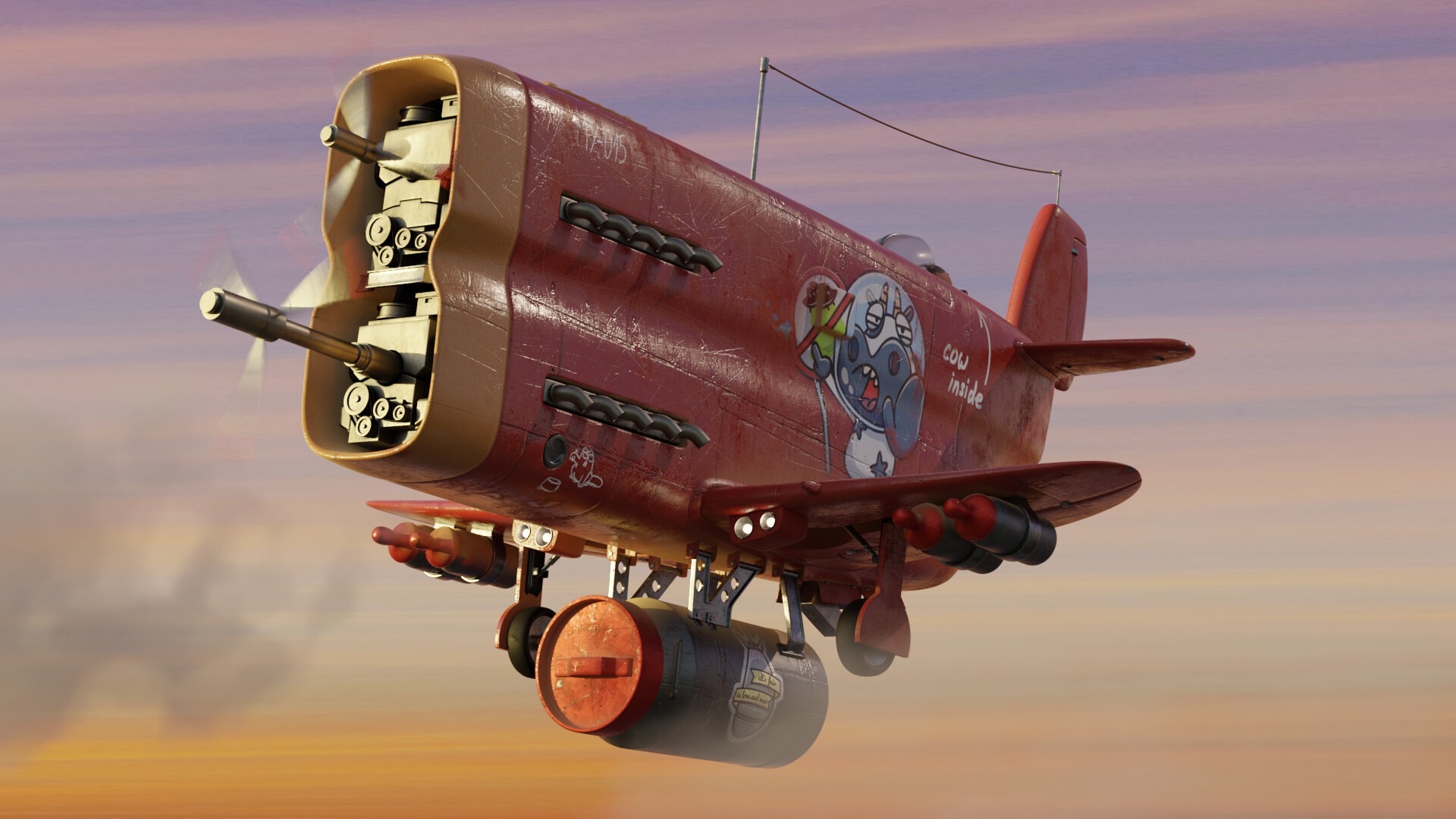 ArtStation - Cow plane