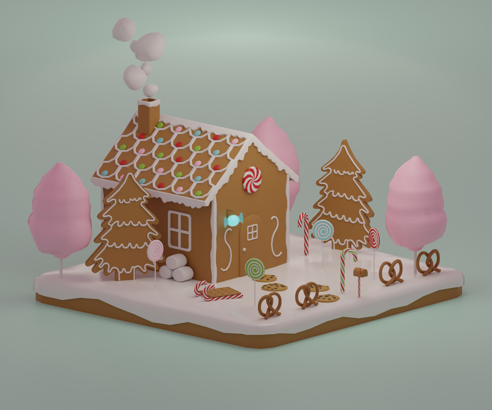 ArtStation - Gingerbread house