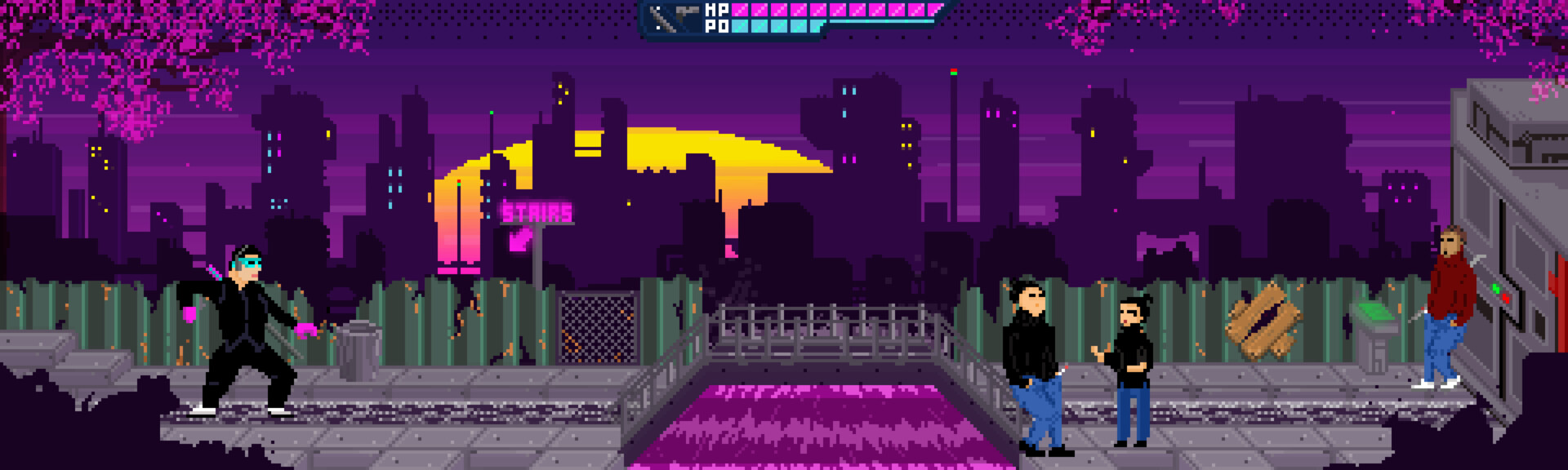 ArtStation - Neon dad pixel art