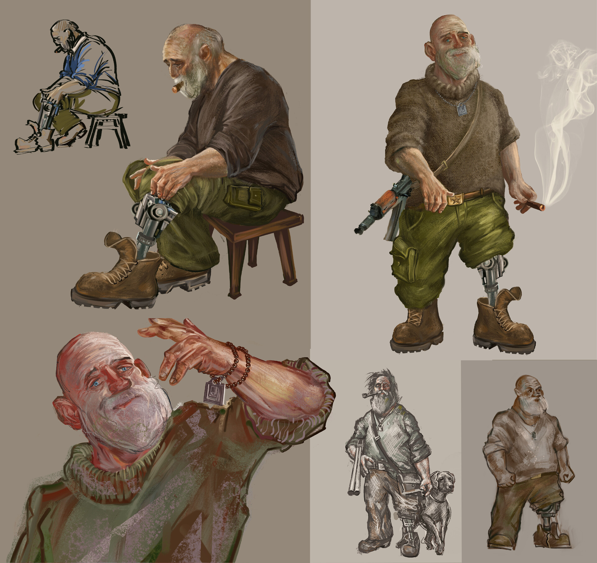 ArtStation - Old soldier concept