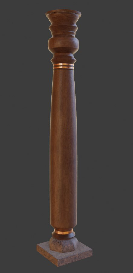 Sujithra Ranganathan - 3D Assets_Chettinad wooden column